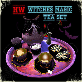Second Life Marketplace - UA [FP-texture] DFS HW Witches Magic Tea Set ...